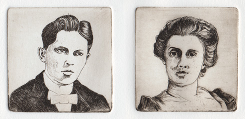 Line etching with spit-bite – e daggar art: THE MUSEUM